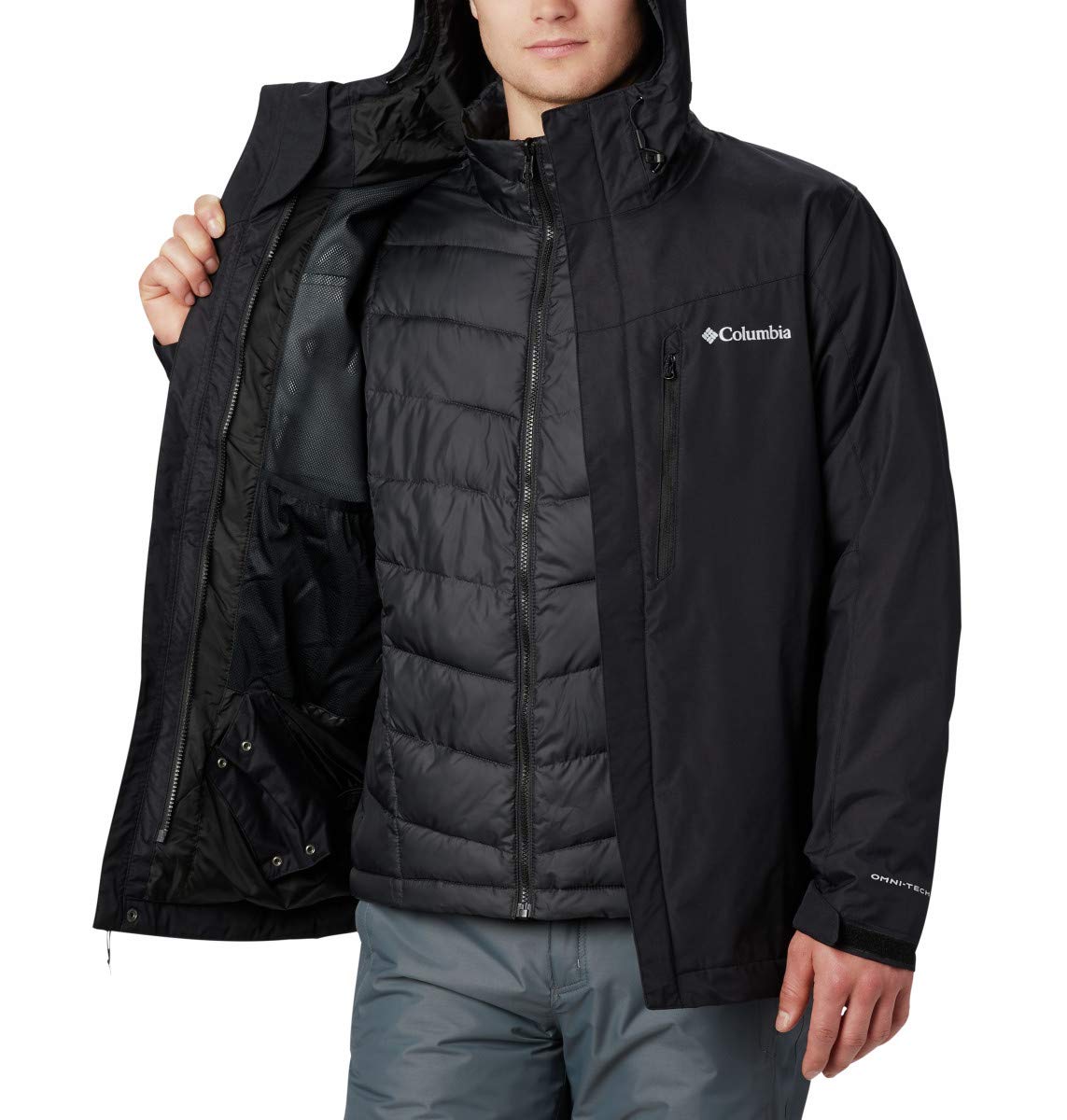 Columbia Men's Whirlibird IV Interchange Jacket, Black, 1X Big