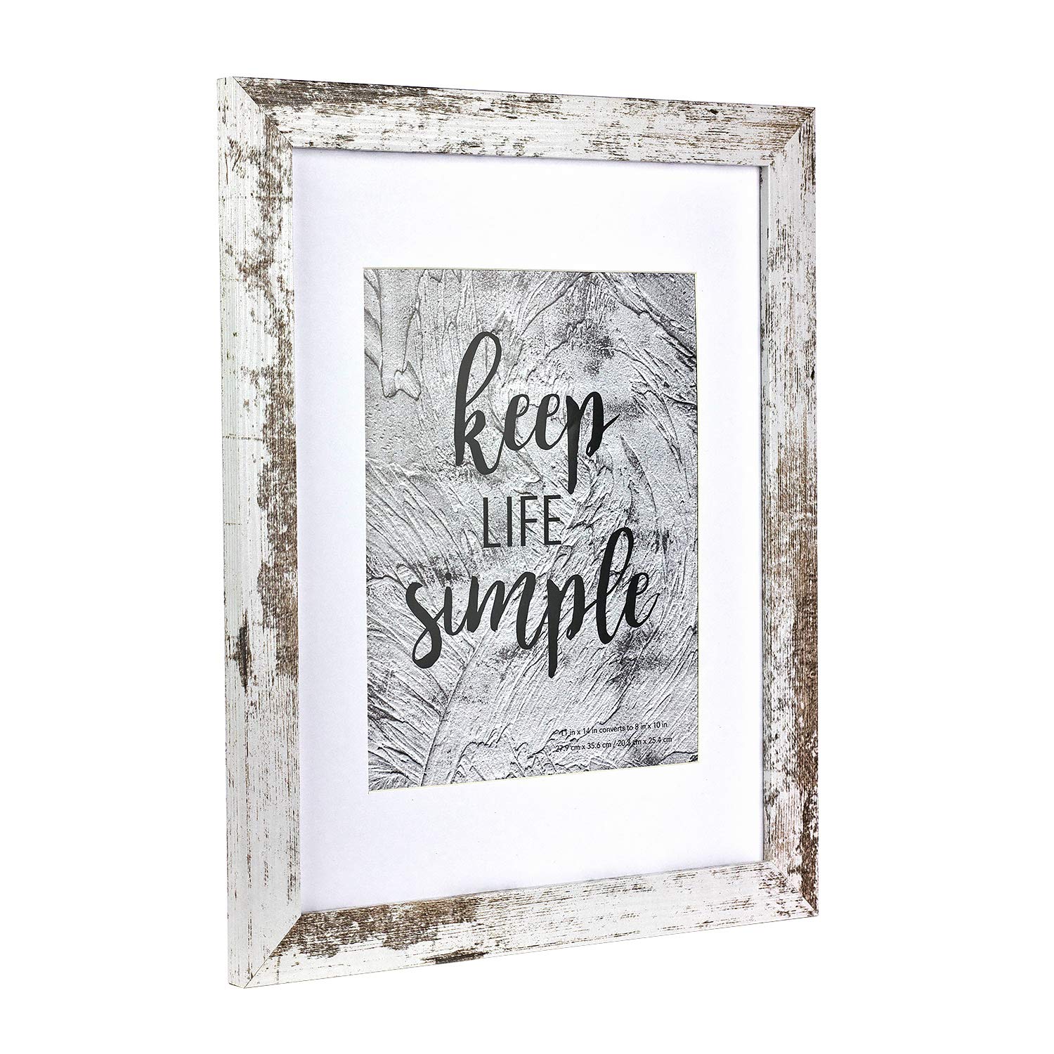 kennethan 11x14 White Picture Frame - Made to Display Pictures 8x10 with Mat or 11x14 Without Mat - Wide Molding - Wall Mounting Material Included…