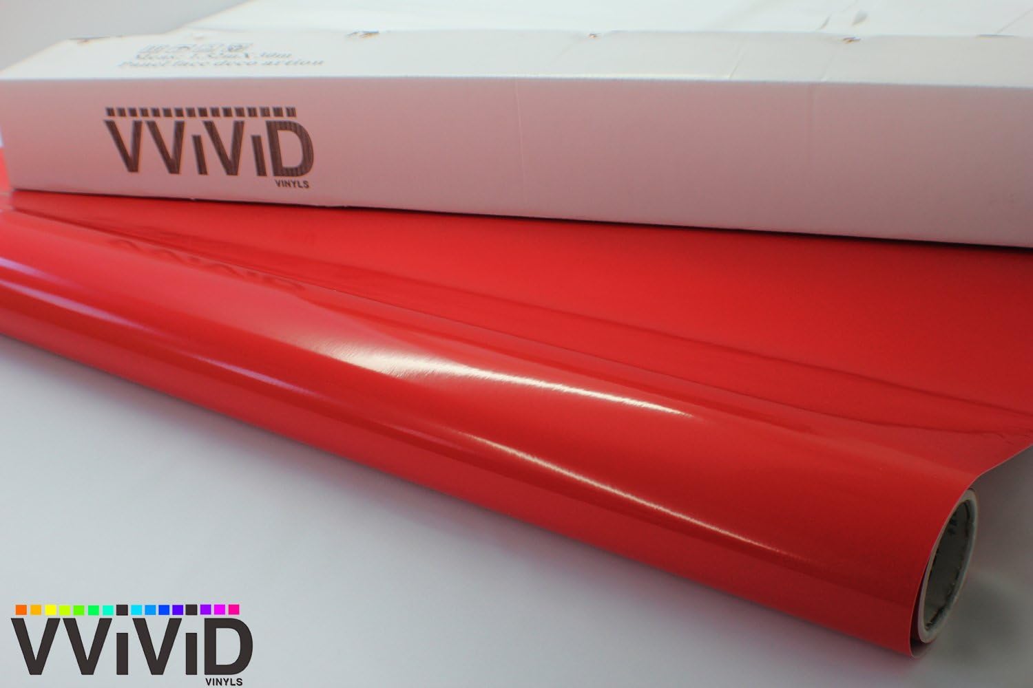 VViViD Red Gloss Car Wrap Vinyl Roll with Air Release Adhesive 3mil (1.5ft x 5ft)