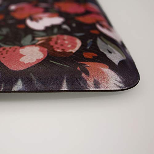 Chef Gear Floral Novelty Wellness Anti-Fatigue Kitchen Mat, Cooking & Standing Relief, Memory Foam & Skid-Resistant, 20" x 39", Brown Red