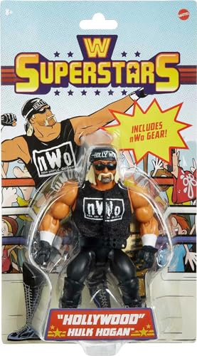 Mattel WWE Superstars Action Figure & Accessories, Series 1 “Hollywood” Hulk Hogan Retro Collectible with Swappable Hands