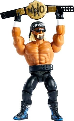 Mattel WWE Superstars Action Figure & Accessories, Series 1 “Hollywood” Hulk Hogan Retro Collectible with Swappable Hands