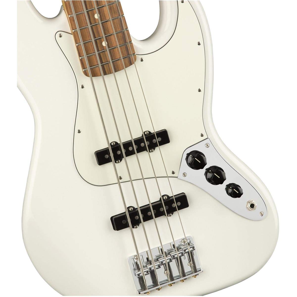 Fender Player 5-String Jazz Bass, Polar White, Pau Ferro Fingerboard