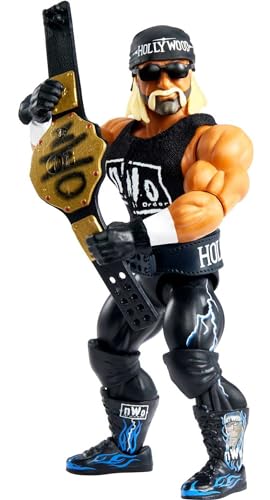 Mattel WWE Superstars Action Figure & Accessories, Series 1 “Hollywood” Hulk Hogan Retro Collectible with Swappable Hands