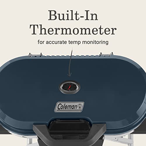 Coleman RoadTrip 285 Portable Stand-Up Propane Grill with 3 Adjustable Burners & Instastart Ignition, 20,000 BTUs of Power for Outdoor Cooking
