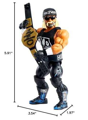 Mattel WWE Superstars Action Figure & Accessories, Series 1 “Hollywood” Hulk Hogan Retro Collectible with Swappable Hands