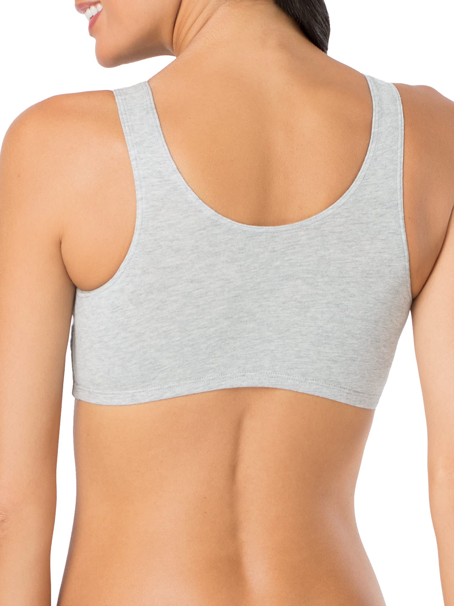 Fruit Of The Loom Womens Built Up Tank Style Sports Bra, Mint Chip/White/Grey Heather, 44 US