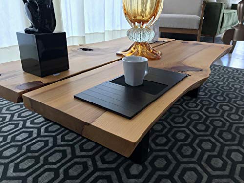 meistar Global Sofa Couch Arm Tray Table with EVA Base. Weighted Sides. Fits Over Square Chair arms. (Dark Brown)