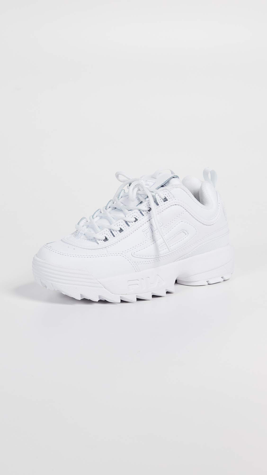 Fila Women's Disruptor Ii Premium Comfortable Sneakers, White/White/White, 6.5