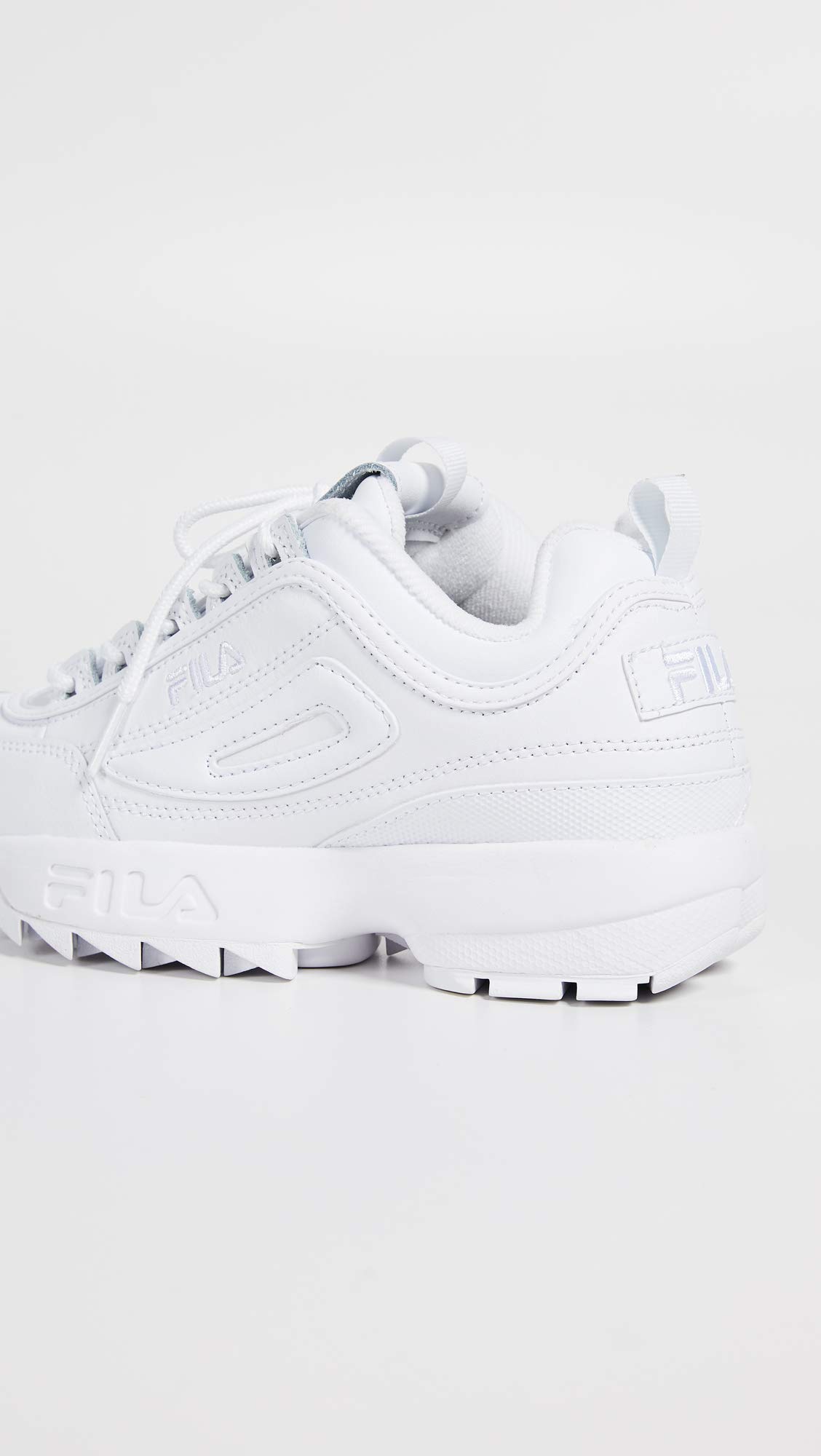 Fila Women's Disruptor Ii Premium Comfortable Sneakers, White/White/White, 6.5