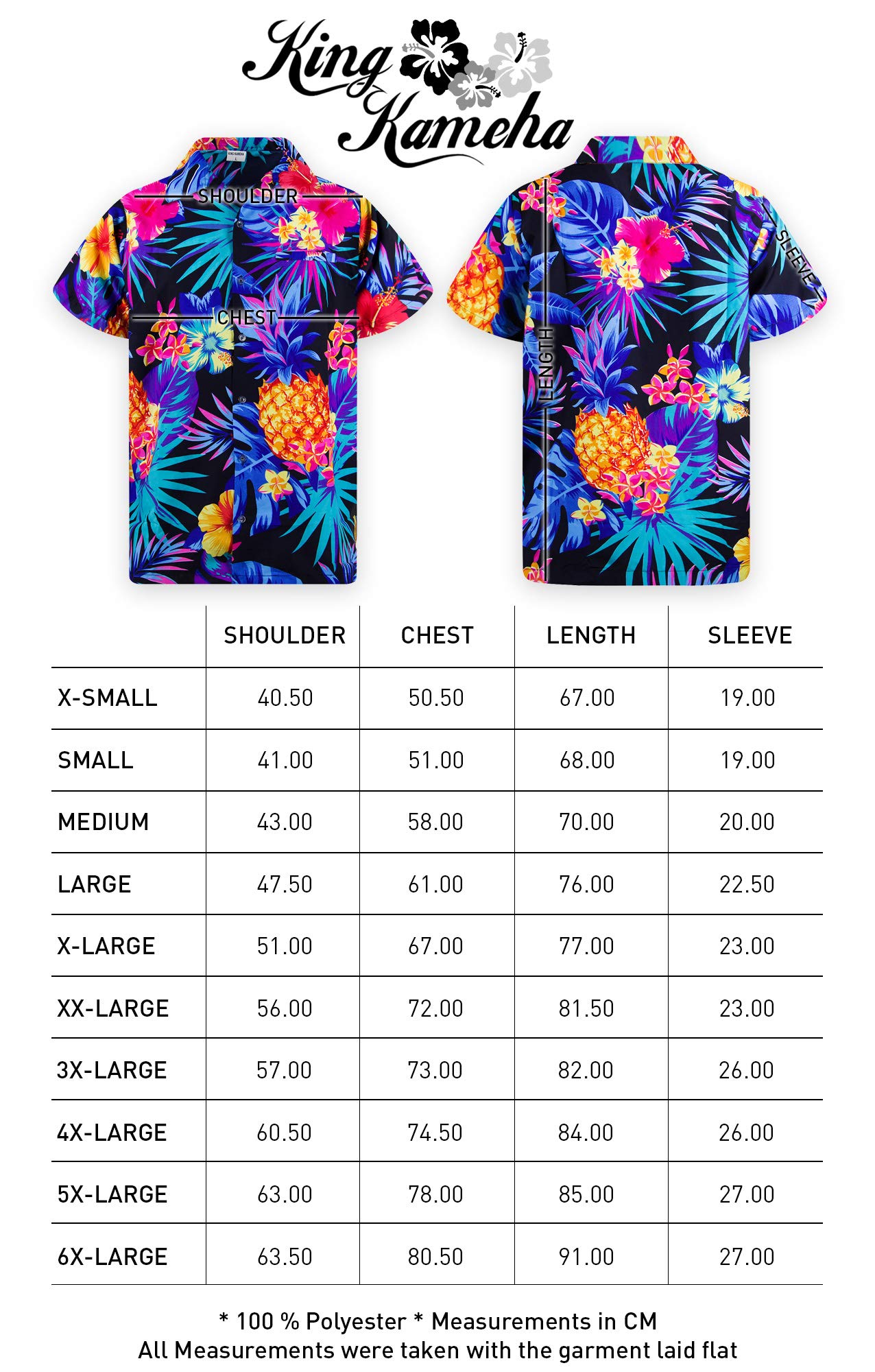 KING KAMEHA Men's Pineapple-Desings Summer-Party-Shirts Short-Sleeve, Pineapple, Black-Blue, XXL