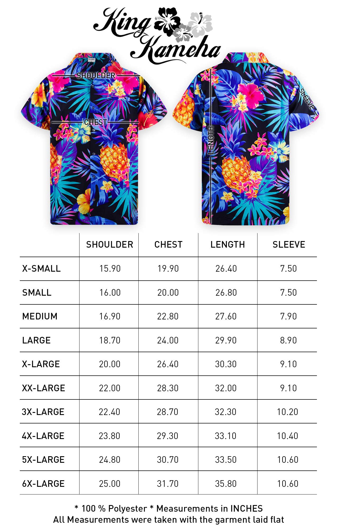 KING KAMEHA Men's Pineapple-Desings Summer-Party-Shirts Short-Sleeve, Pineapple, Black-Blue, XXL