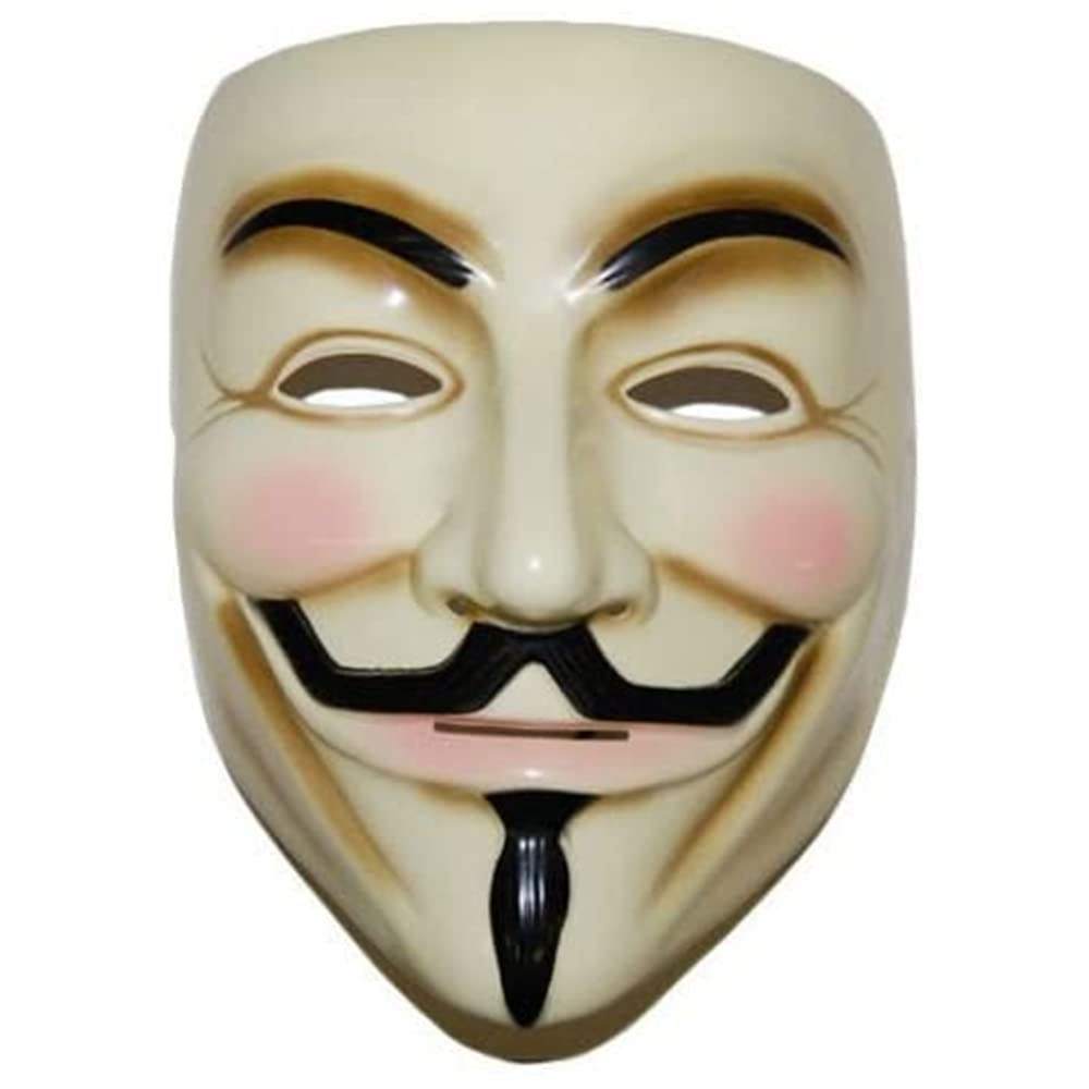 ZLLJH V For Vendetta Hacker Mask for Halloween Party Cosplay Costume