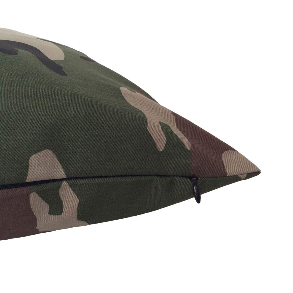 pillowerus Cotton Canvas Camo/Camouflage Woodland/Leaf Pattern Pillow Case/Cushion Cover