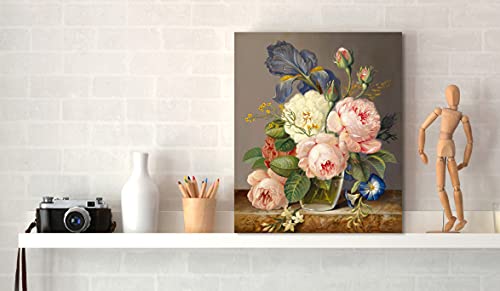Artmaple Paint by Number for Adults Beginner Students,Ideal Gift Choice for Easter Day and Mother's Days, Birthday, DIY Acrylic Painting Kit for Room Decor (16x20, A Bunch of Flowers)