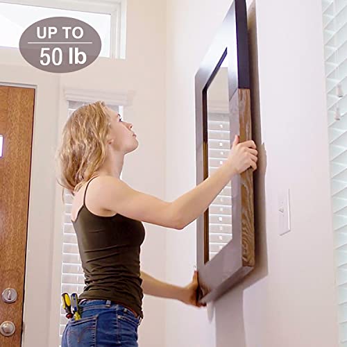 Picture Hanging Hooks, 50 Pcs Heavy Duty 10-50 lbs Picture Hangers Hardware kit with Nails for Picture Frame, Canvas, Mirror Hanging Decoration