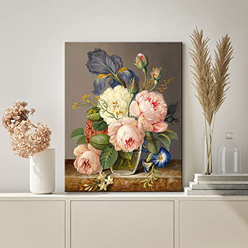 Artmaple Paint by Number for Adults Beginner Students,Ideal Gift Choice for Easter Day and Mother's Days, Birthday, DIY Acrylic Painting Kit for Room Decor (16x20, A Bunch of Flowers)