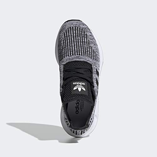 adidas Originals unisex child Swift Run Sneaker, White/Black/Black, 4 Big Kid US