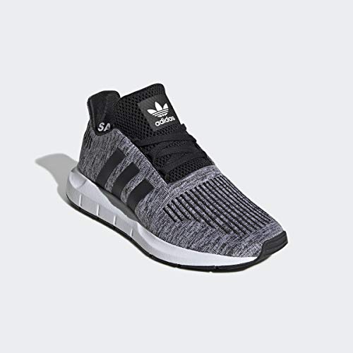 adidas Originals unisex child Swift Run Sneaker, White/Black/Black, 4 Big Kid US