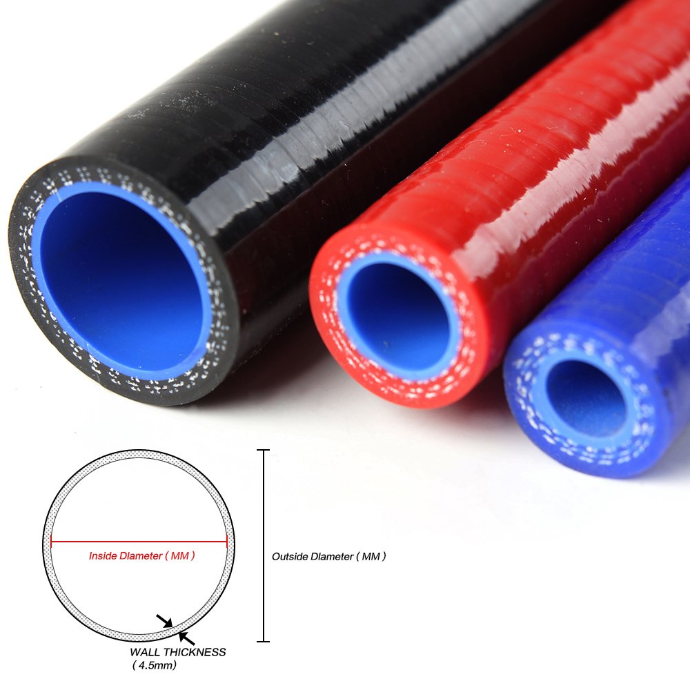 Silicone Radiator Hose Kit Compatible with TOYOTA SUPRA MK3 MA70 7M-GT 1986-1992 Black