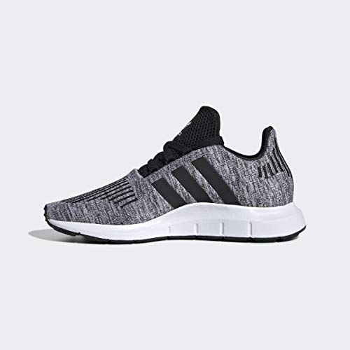 adidas Originals unisex child Swift Run Sneaker, White/Black/Black, 4 Big Kid US
