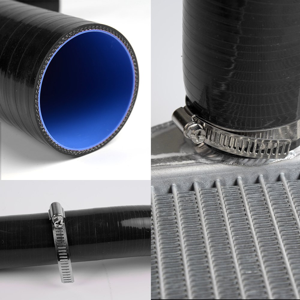 Silicone Radiator Hose Kit Compatible with TOYOTA SUPRA MK3 MA70 7M-GT 1986-1992 Black