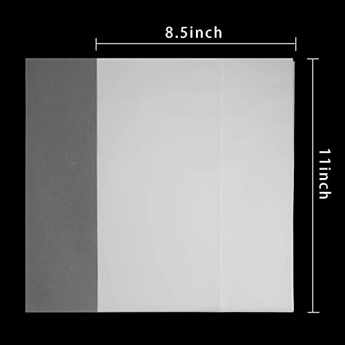 Vellum Paper Translucent Printable 110 Sheets 8.5x11 Inches for Wedding Invitations,Scrapbook Project (8.5x11 Inches, 93GSM/63LBS)
