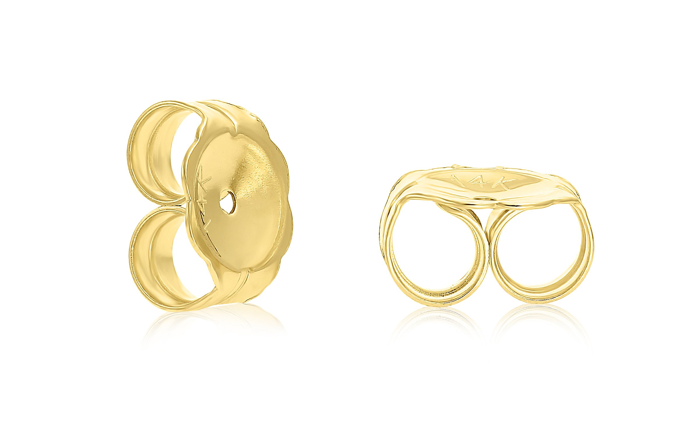 Art and Molly 14k Yellow Gold Earring Back Replacement Nut Friction Push-back (Small, Solid 14K Yellow Gold)