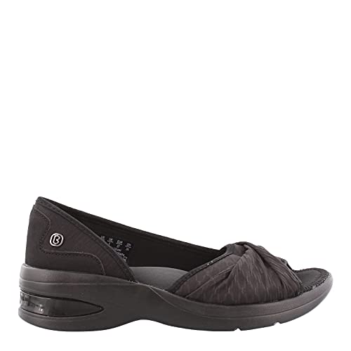 Bzees Women's REMIX Shoe, Black pucker Mesh, 9.5 M US