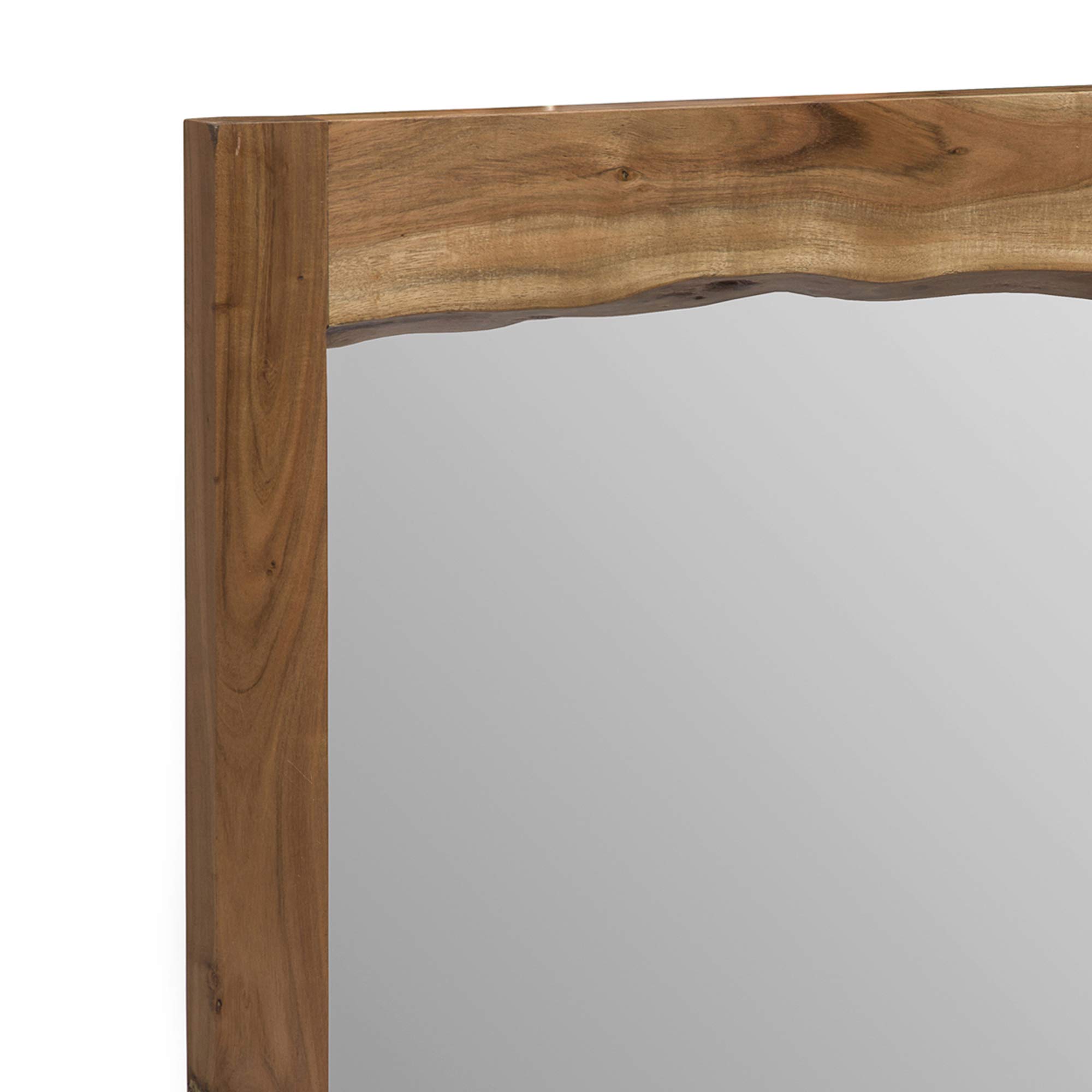 Alpine Natural Live Edge Wood Coat Hooks, 36 in. , Unique Variations Adds Natural Character, Clear Finish, Knots & Cracks, Real Wood Ambiance