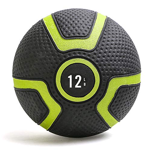 Everlast Medicine Ball Textured Grip – for Weighted Slam Ball Workout | Strength, Balance, Core Training | Wall Ball Exercise | Durable Non-Slip Rubber (P00001794)