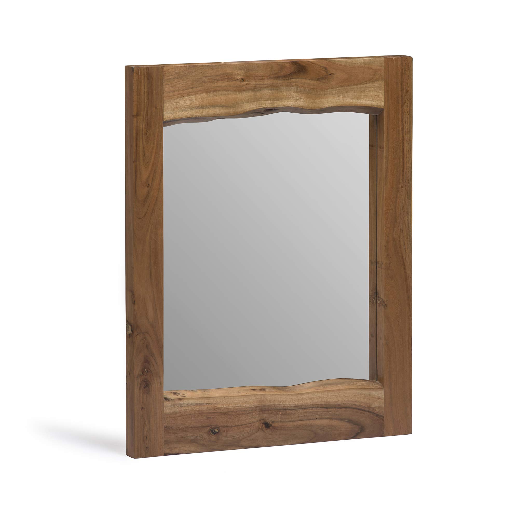 Alpine Natural Live Edge Wood Coat Hooks, 36 in. , Unique Variations Adds Natural Character, Clear Finish, Knots & Cracks, Real Wood Ambiance