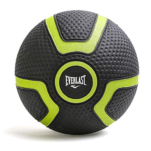 Everlast Medicine Ball Textured Grip – for Weighted Slam Ball Workout | Strength, Balance, Core Training | Wall Ball Exercise | Durable Non-Slip Rubber (P00001794)