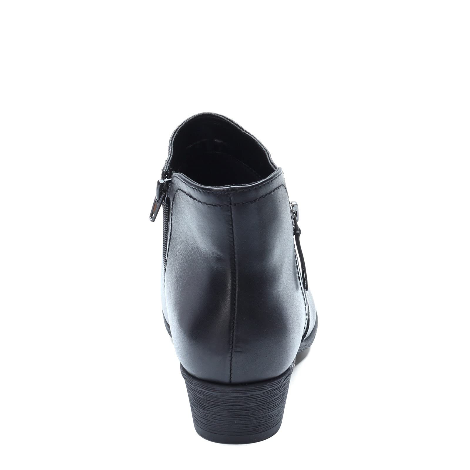 Rockport Women's Carly Bootie Ankle Boot, Black Leather, 7.5 M US