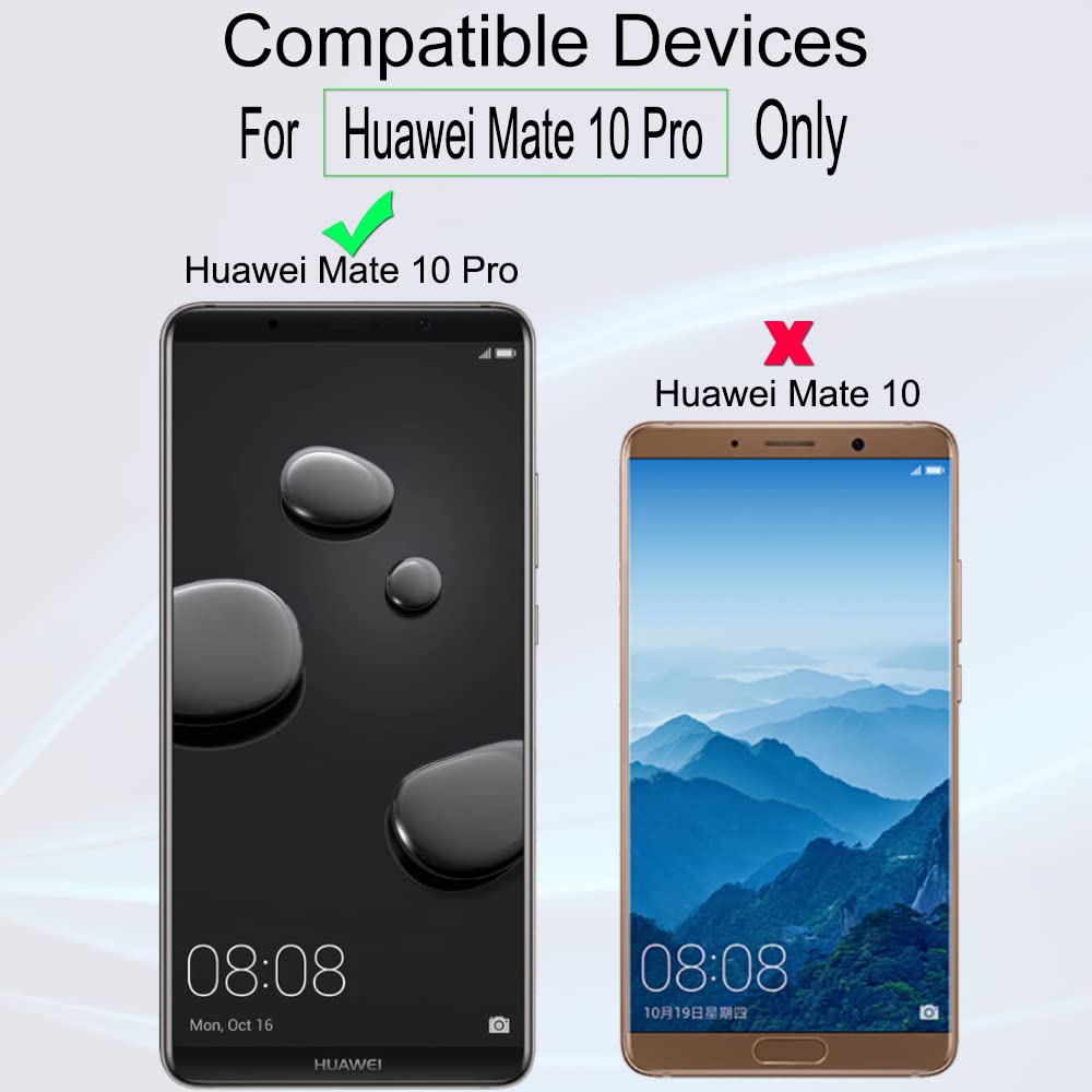 Ibywind Screen Protector For Huawei Mate10 Pro,with 2Pcs Tempered Glass,1Pc Backing Carbon Fiber Film [Fingerprint Reader,Easy to install]