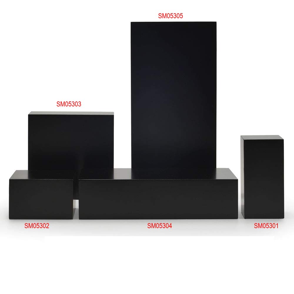 Oirlv Solid Wood Minimalism Style Jewelry Display Stand Showcase Jewelry Organizer Black Square Holder (SM05303)