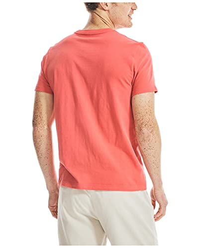 Nautica mens Short Sleeve 100% Cotton Classic Logo-series Graphic-tee Polo Shirt, Sailor Red, Large US