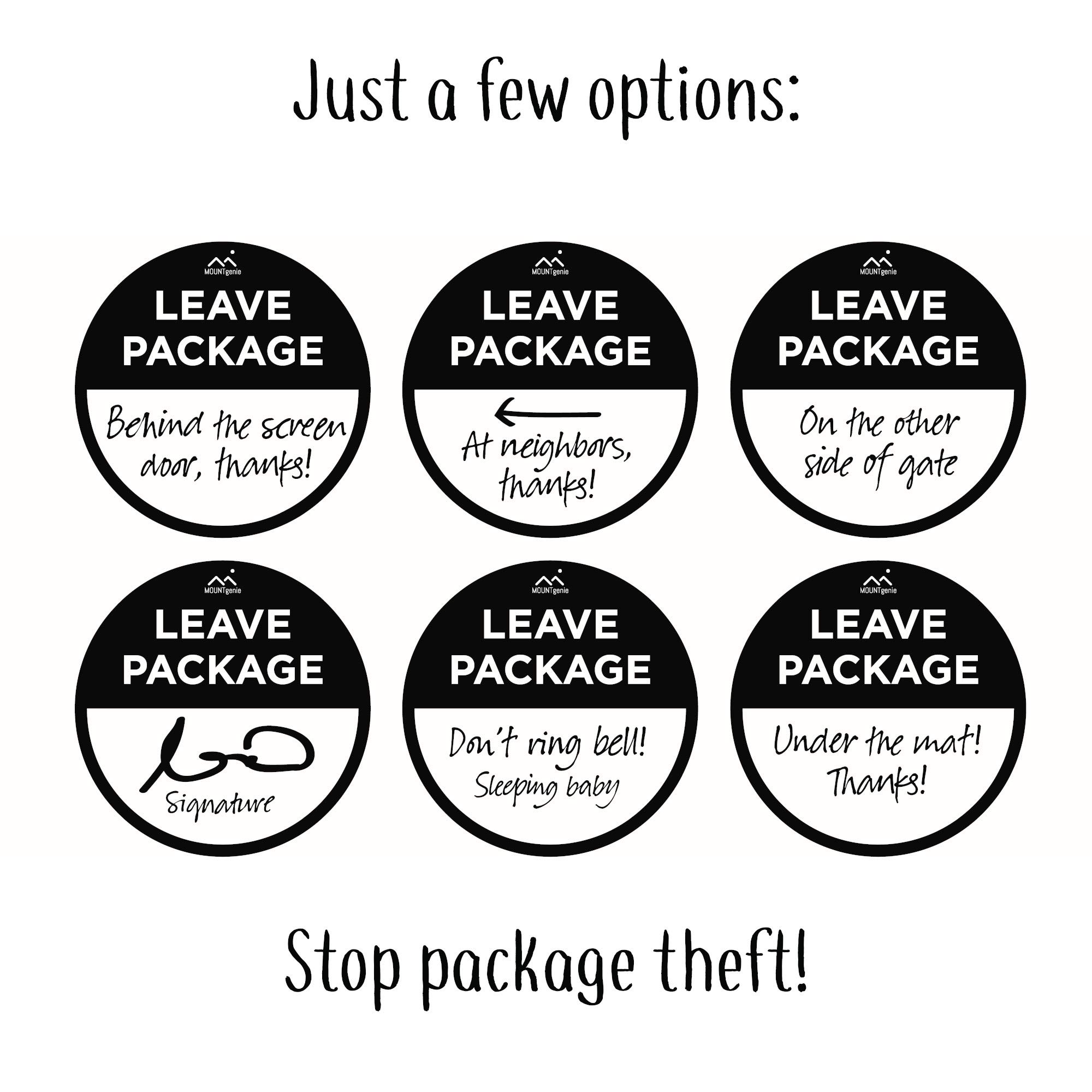 Leave Package Here Sign Mat [Dry - Erase]: Custom Message. Heavy-Duty Rubber. Avoid Contact. Stops Package Theft. Great for Amazon Key.