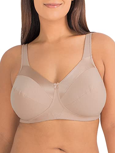 Fruit of the Loom Women's Seamed Soft Cup Bra, Sand,36C