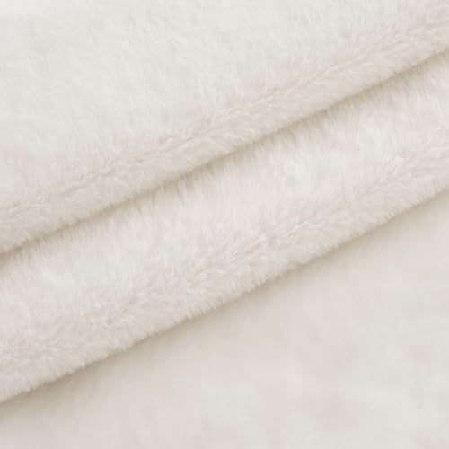 MIULEE Pack of 2 Decorative Throw Pillow Covers Luxury Soft Faux Rabbit Fur Warm Square Cute Cushion Cases for Spring Sofa Bedroom Living Room 18 x 18 Inch White