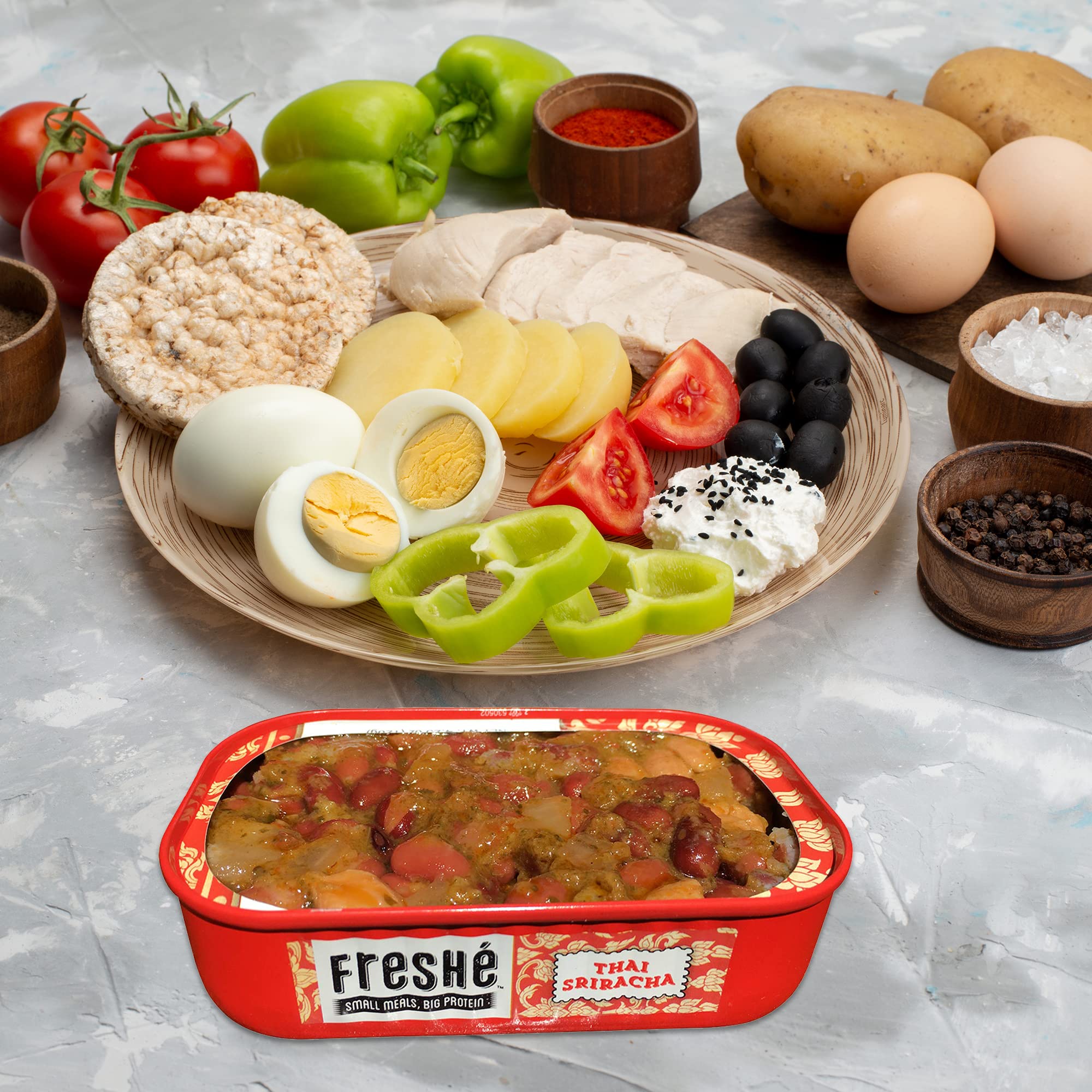 Freshé Gourmet Canned Tuna Variety Pack (4 Pack) Healthy High-Protein Skipjack Fish & Ready-to-Eat Meal – All-Natural, Non-GMO, Wild-Caught Tuna – Gluten Free Diet Friendly