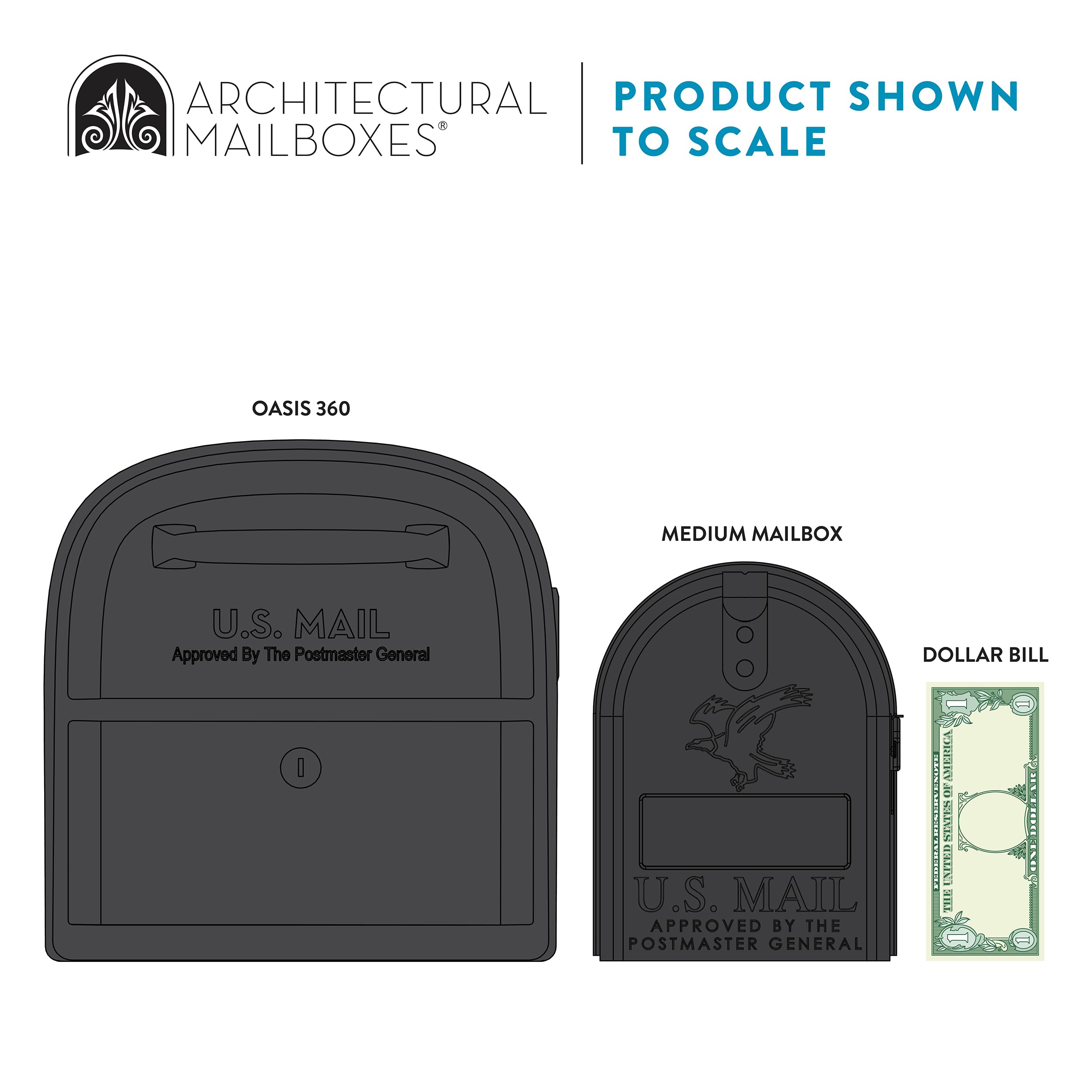 Architectural Mailboxes 6300P-10 Locking Parcel Mailbox, X-Large, Pewter