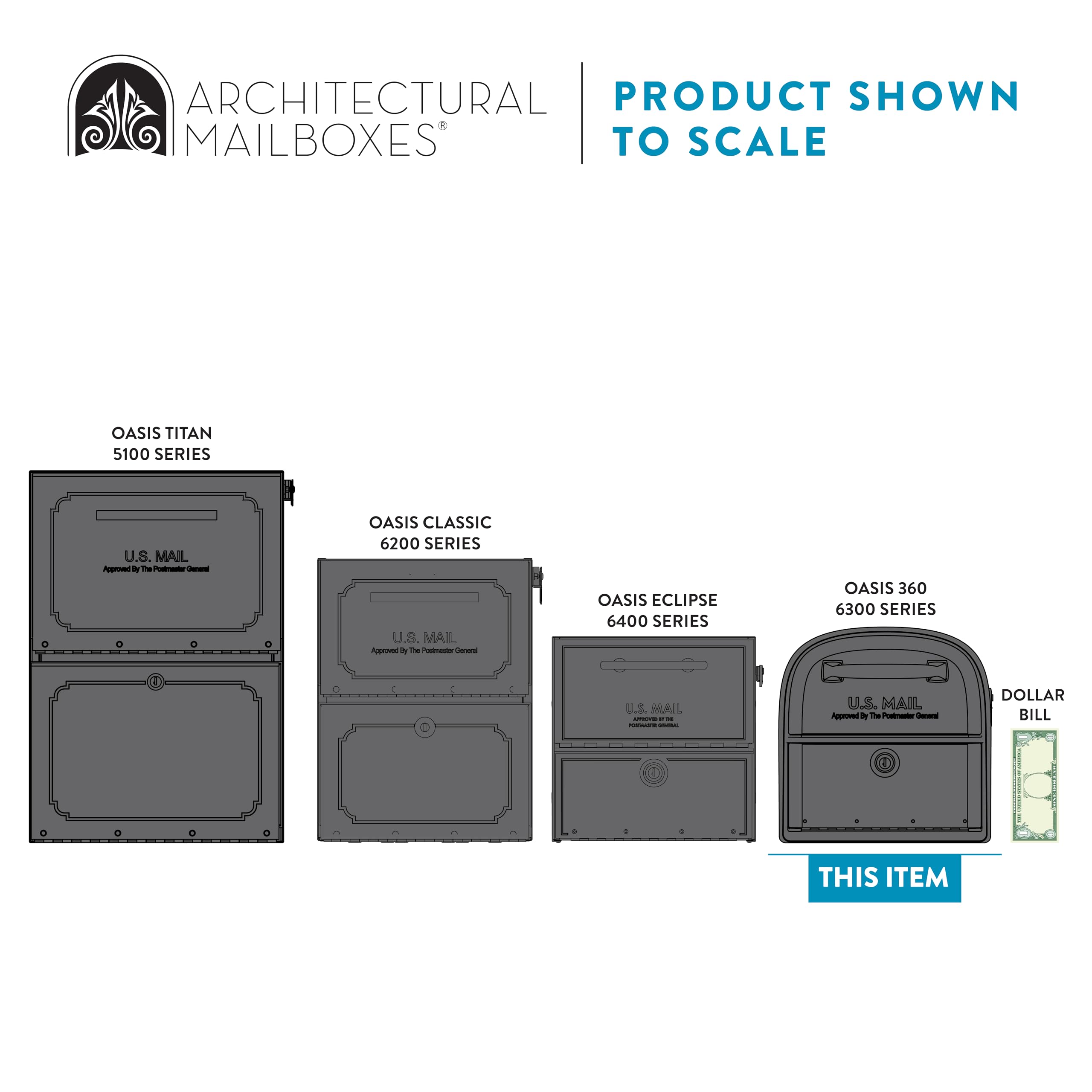 Architectural Mailboxes 6300P-10 Locking Parcel Mailbox, X-Large, Pewter