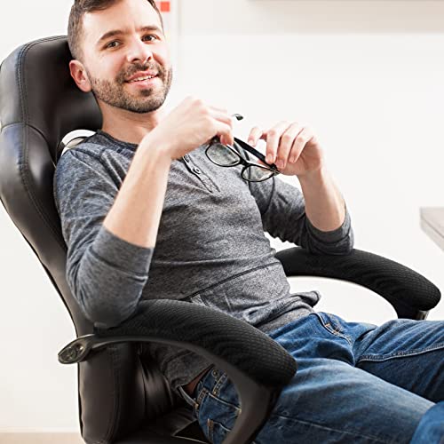 ROLVNHTV Office Chair Arm Cover Chair Armrest Covers Stretchable Pad Padded,Washable Elastic Computer Arm Protectors Rest Sleeves for Home Office Rotating (4 Pieces,Large)