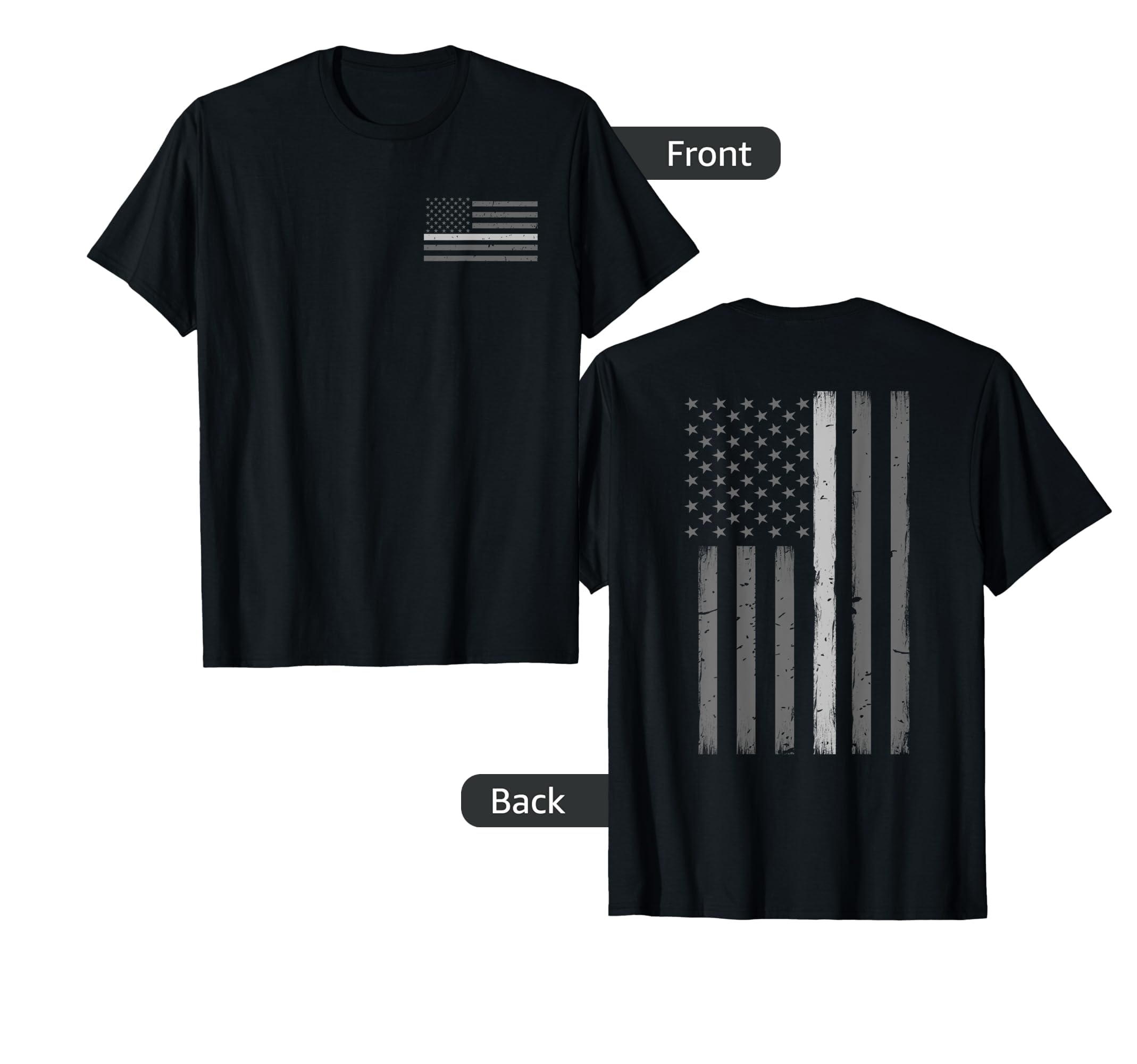 Correctional Officer Thin Silver Line Flag T-Shirt