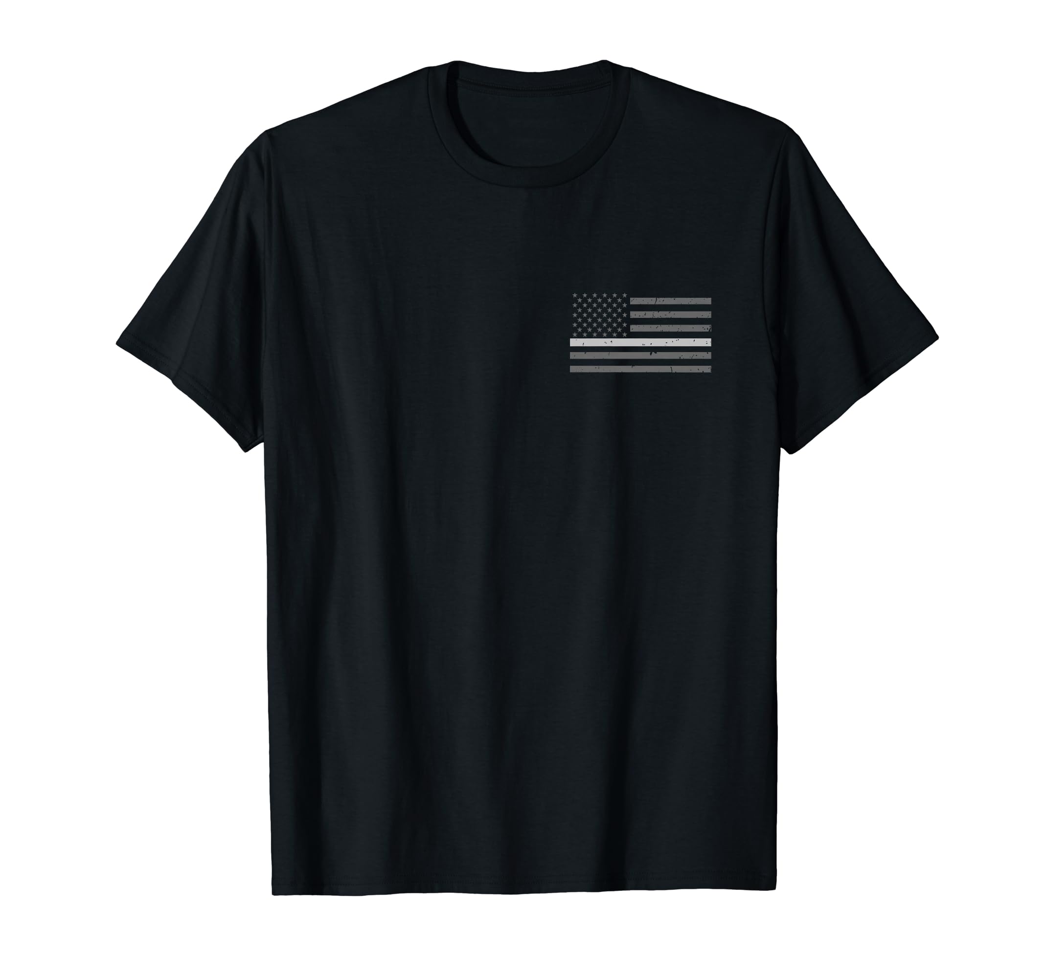 Correctional Officer Thin Silver Line Flag T-Shirt