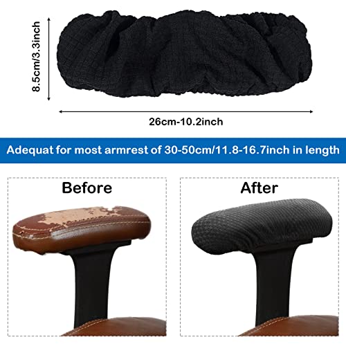 ROLVNHTV Office Chair Arm Cover Chair Armrest Covers Stretchable Pad Padded,Washable Elastic Computer Arm Protectors Rest Sleeves for Home Office Rotating (4 Pieces,Large)