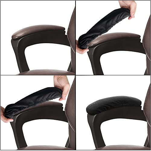ROLVNHTV Office Chair Arm Cover Chair Armrest Covers Stretchable Pad Padded,Washable Elastic Computer Arm Protectors Rest Sleeves for Home Office Rotating (4 Pieces,Large)