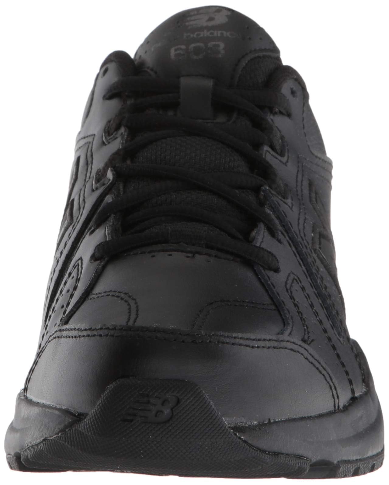 New Balance Women's 608 V5 Casual Comfort Cross Trainer, Black/Black, 8.5 Wide