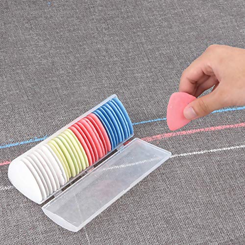 Tailors Chalk Triangle Tailor's Fabric Marker Chalk - Triangle Chalks for Tailoring, Sewing, Quilting, Crafting, Notions, Fabric Marking - Sewing Notions & Accessories (30 Pieces. Assorted Colors)